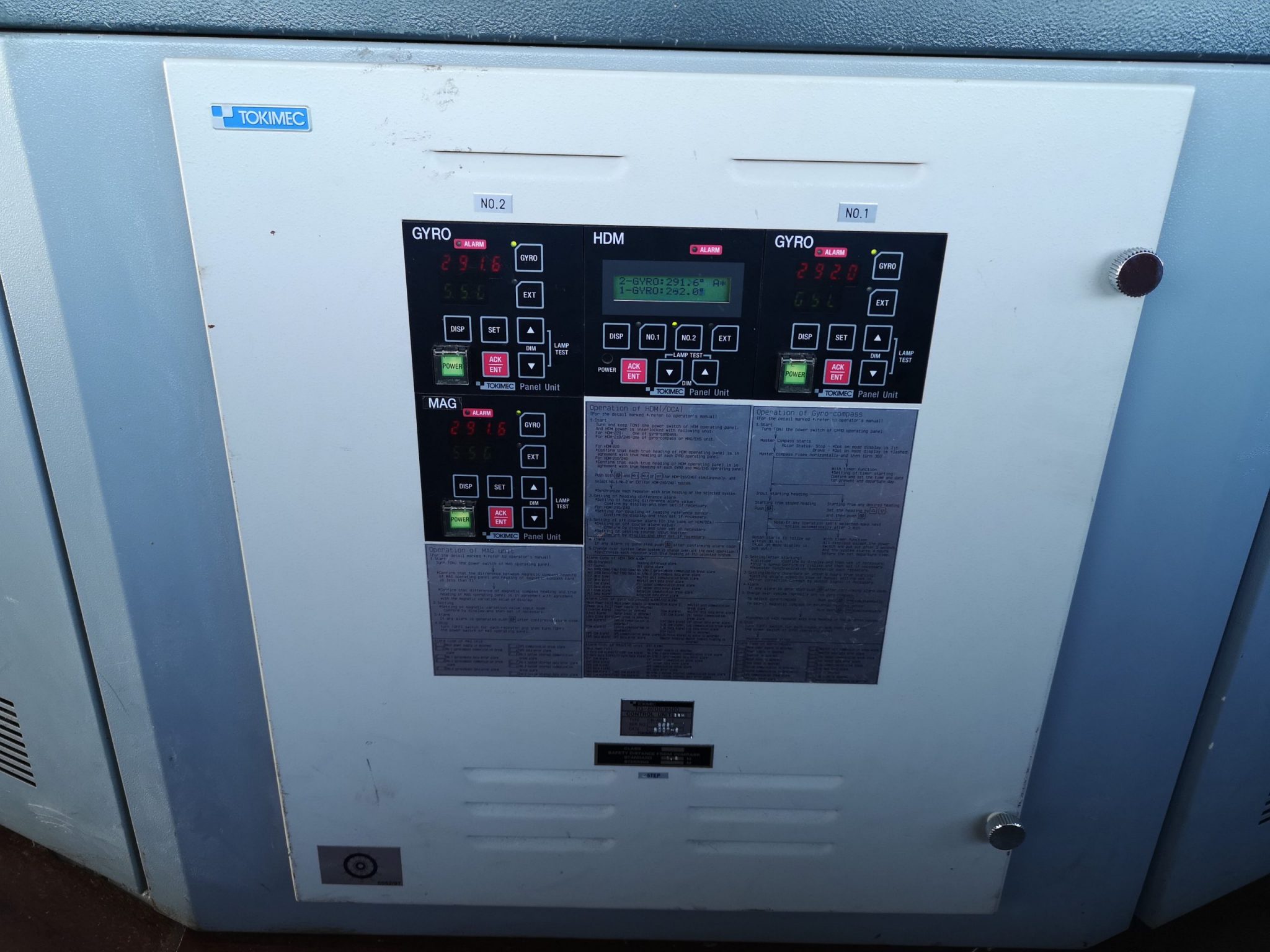 TOKIMEC TG-8000 – OZ EL Marine Gyrocompass Technical Service‎